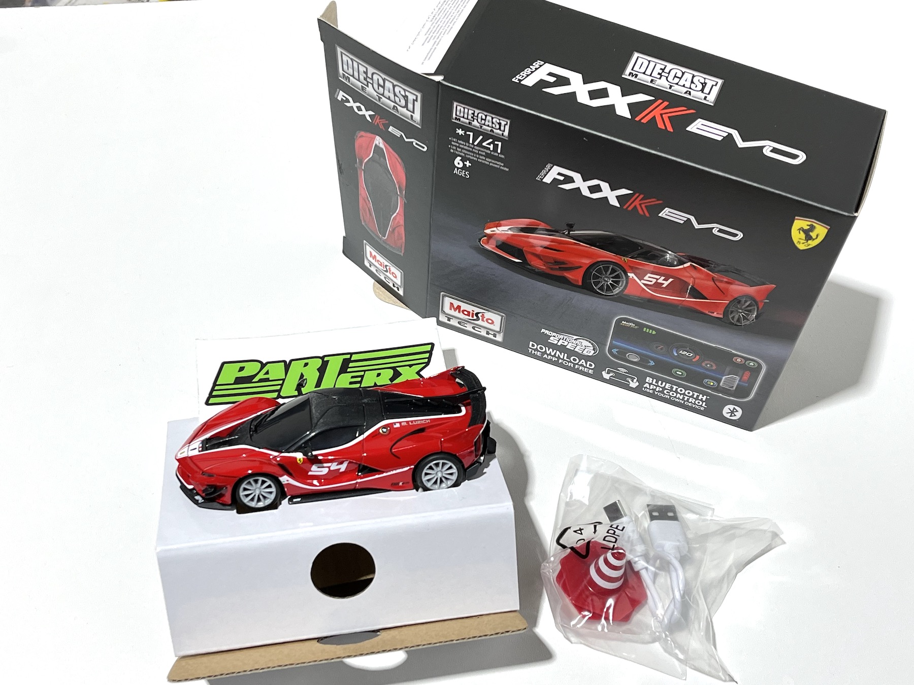 1:41 MINI METAL RC BLUETOOTH CAR – FERRARI FXXK EV (20-23020) – Toystore